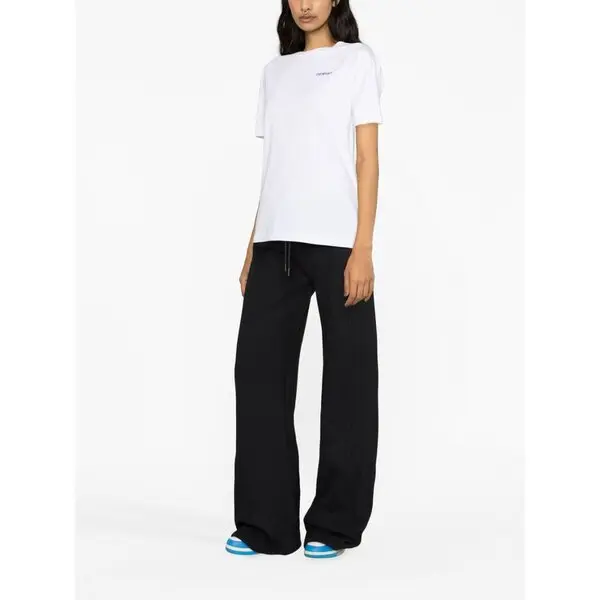 Off-White Drawstring Wide-leg Pants