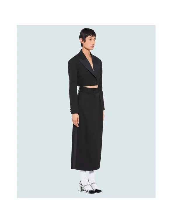 Miu Miu Cropped Grain De Poudre Jacket
