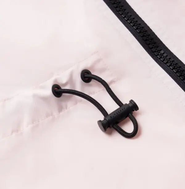 Burberry Lightweight Drawcord Jacket With Zip Closure - Shell Pink Red