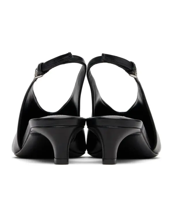 JIL SANDER Buckled Slingbacks - Black