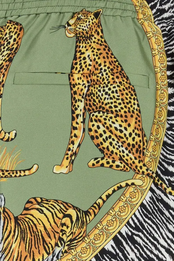 Versace Printed Silk Bermuda Shorts