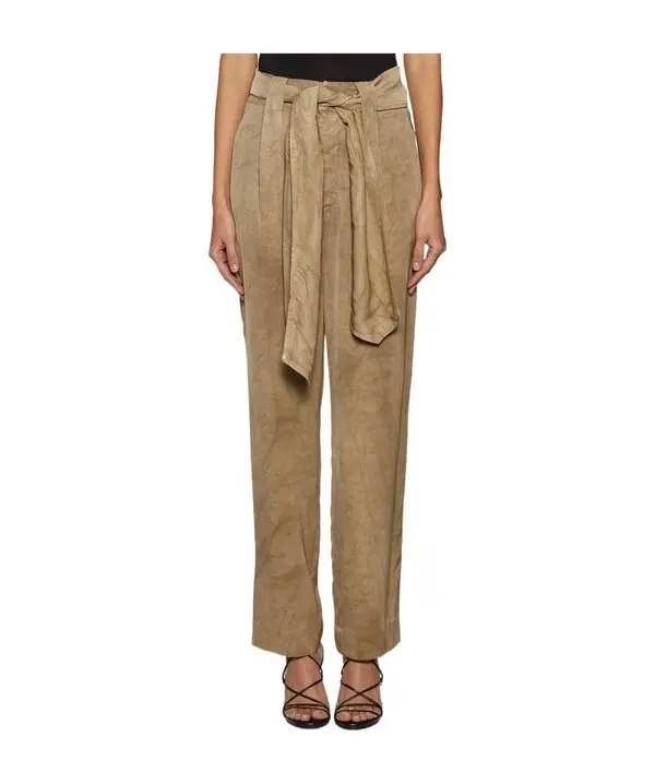 DONDUP Lace-up Straight Casual Pants