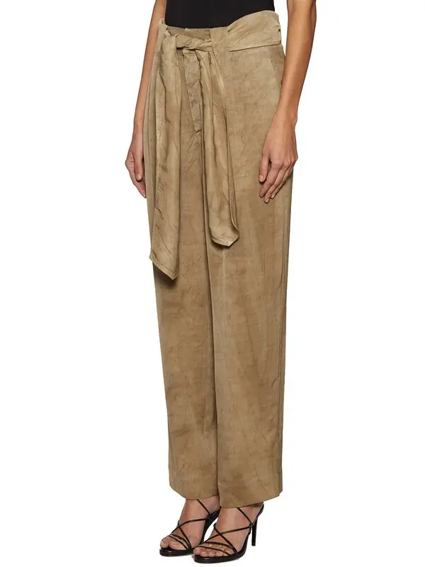 DONDUP Lace-up Straight Casual Pants