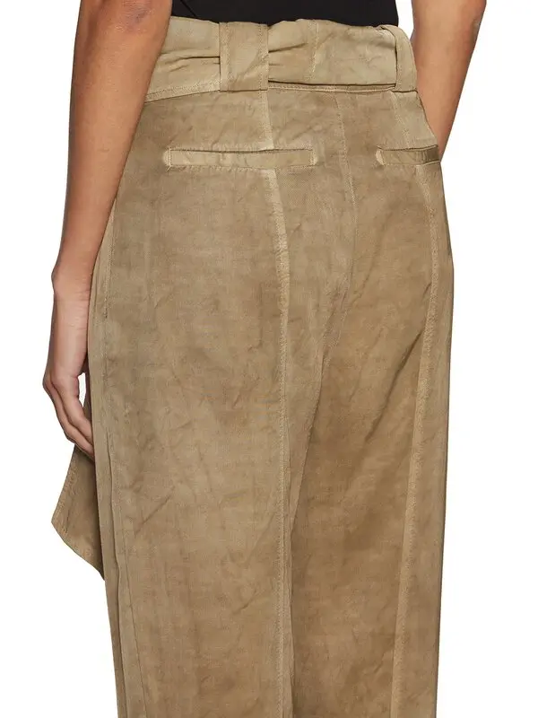 DONDUP Lace-up Straight Casual Pants