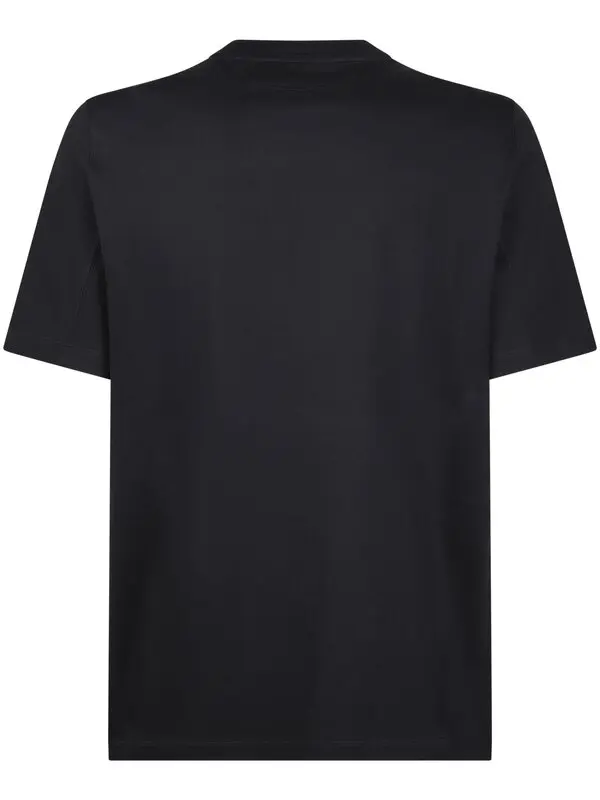 Brunello Cucinelli Logo Printed Crewneck T-shirt - Black