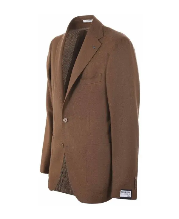 Tagliatore Notched-lapels Single-breasted Blazer - Brown