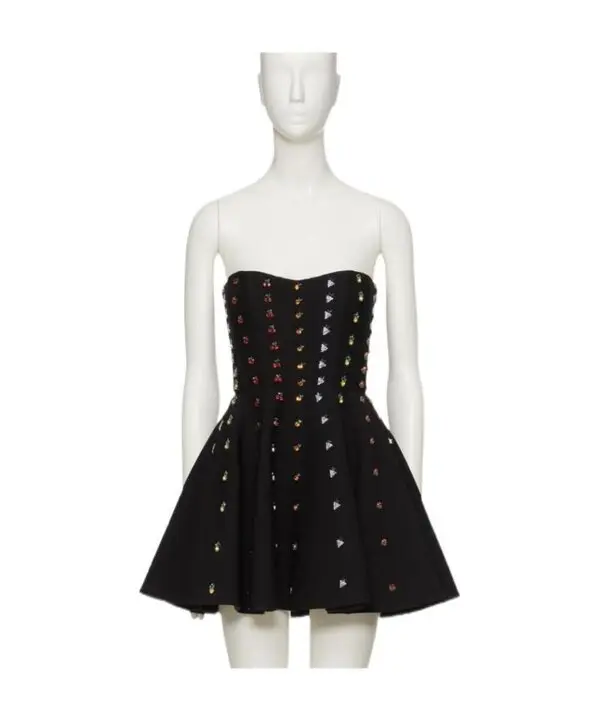Valentino Garavani Embellished Strapless Mini Dress