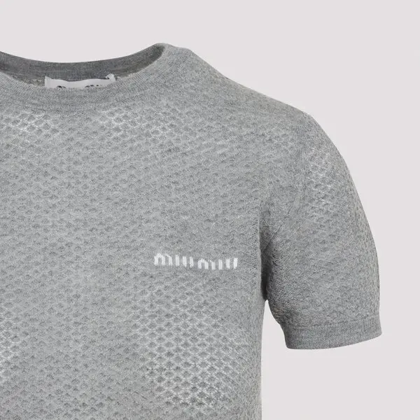 Miu Miu Cashmere Short Sleeve Sweater