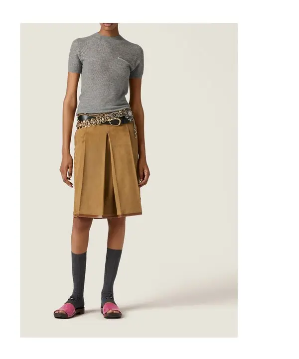 Miu Miu Cashmere Short Sleeve Sweater