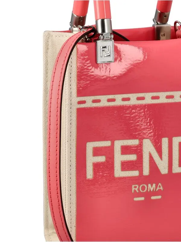 Fendi Logo Detailed Shopper Bag - Red