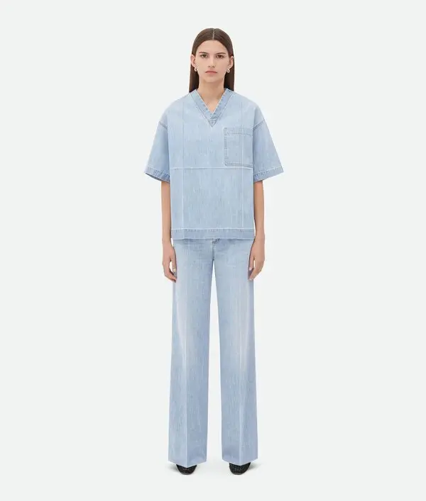 Bottega Veneta Light Bleached Denim T-shirt