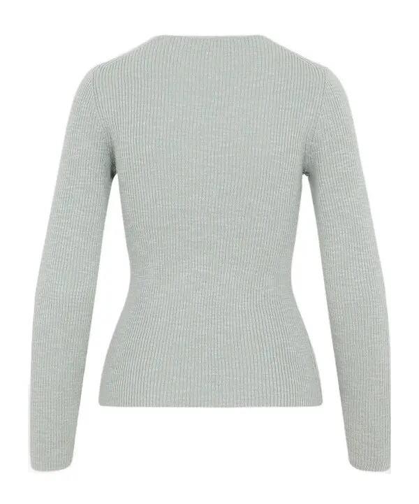 Theory Ribbed Knit V-neck Jumper