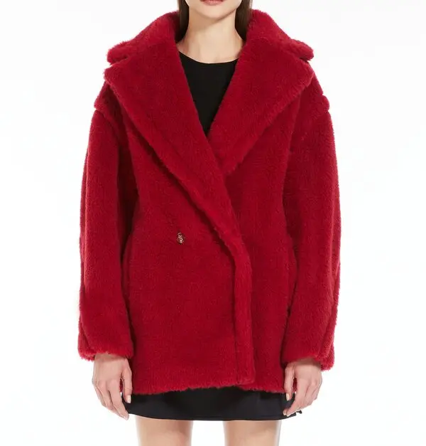 Max Mara Double-breasted Coat - Red