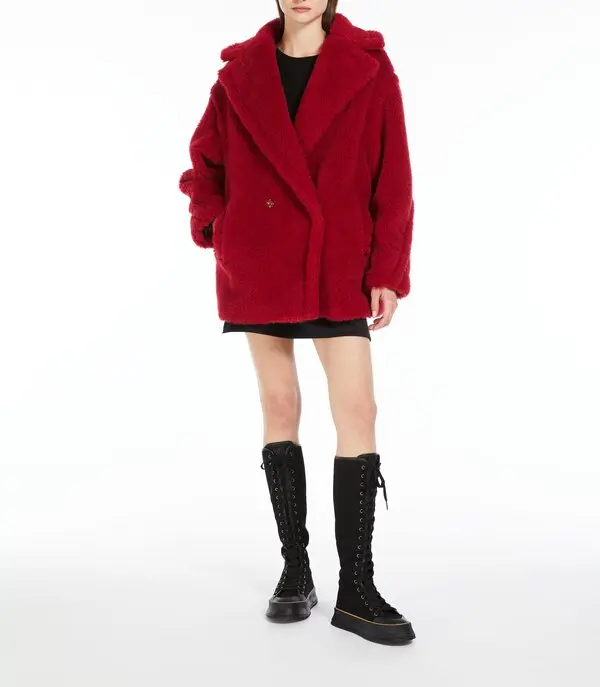 Max Mara Double-breasted Coat - Red