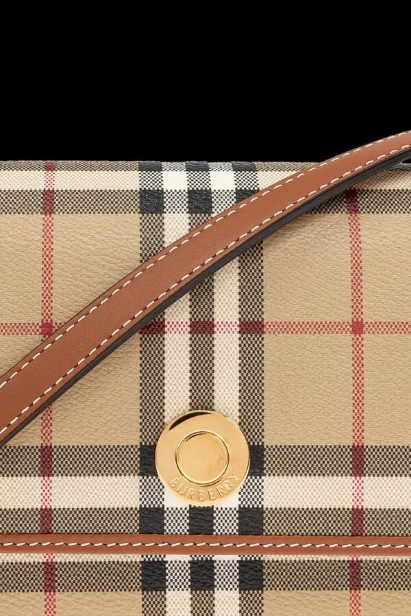 Burberry Hampshire Check Pattern Shoulder Bag - Nude