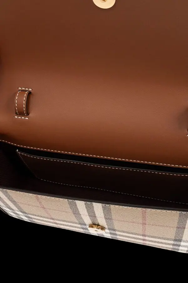 Burberry Hampshire Check Pattern Shoulder Bag - Nude