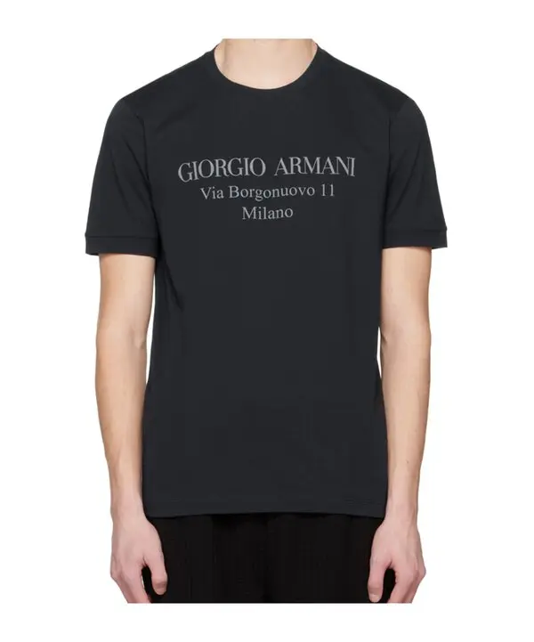 Giorgio Armani Logo Printed Crewneck T-shirt