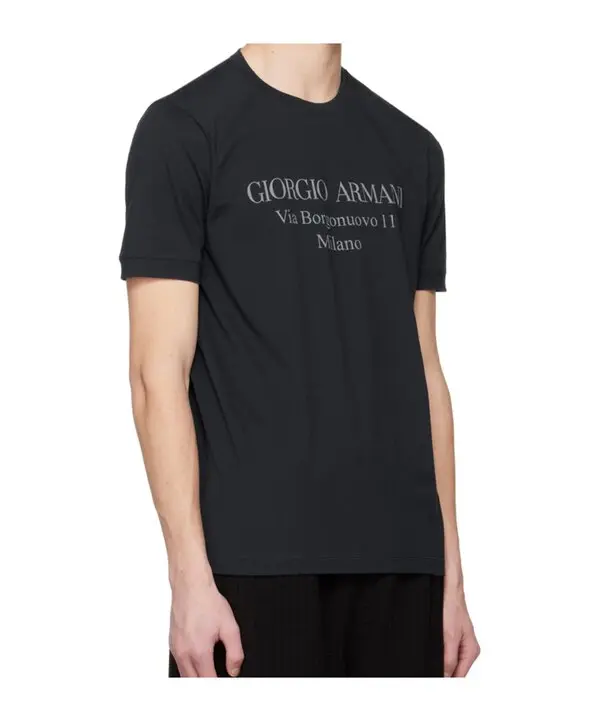 Giorgio Armani Logo Printed Crewneck T-shirt