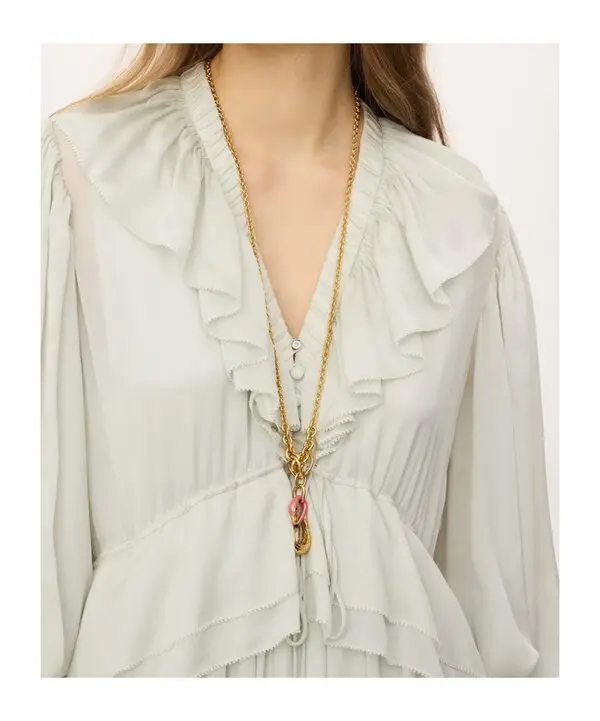 Chloé Tropicus Flamingo Pendant Necklace - Yellow