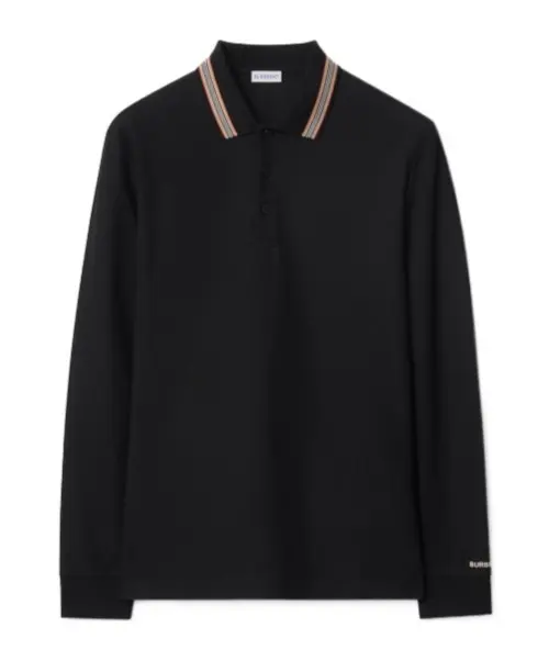 Burberry Long-sleeve Cotton Polo Shirt