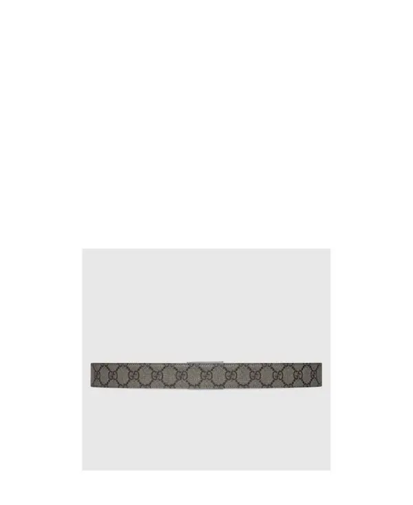 Gucci Reversible Rectangle Buckled Belt - Gray