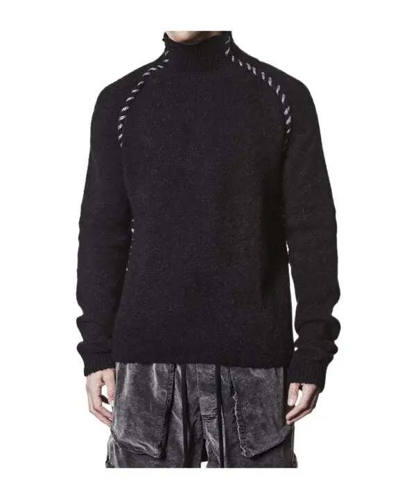 THOM KROM High-neck Long-sleeve Sweater With Raglan Sleeves