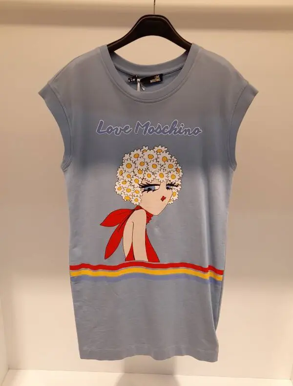 Moschino Round Neck Printed Dress