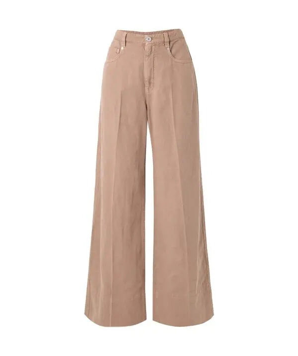 Brunello Cucinelli Wide Leg Jeans - Nude