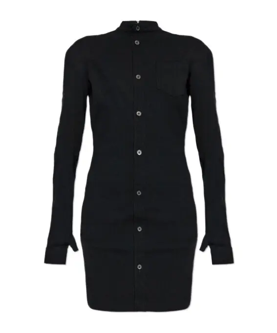 Issey Miyake Button-front Pocket Mini Dress