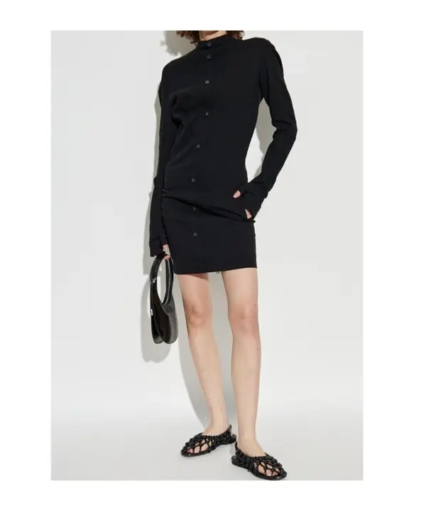 Issey Miyake Button-front Pocket Mini Dress