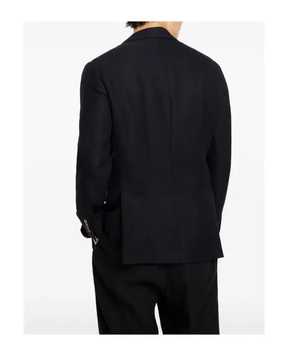 Brunello Cucinelli Single-breasted Curved Hem Blazer - Black