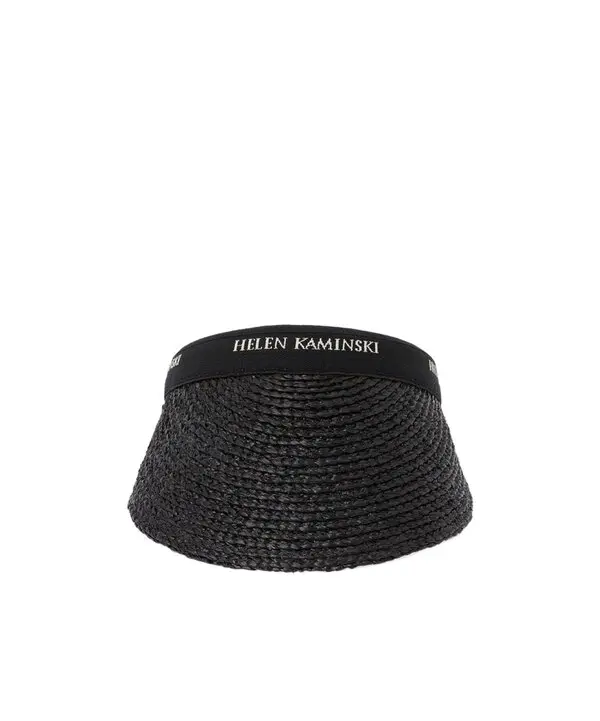 Helen Kaminski Logo Trim Visor Hat - Black