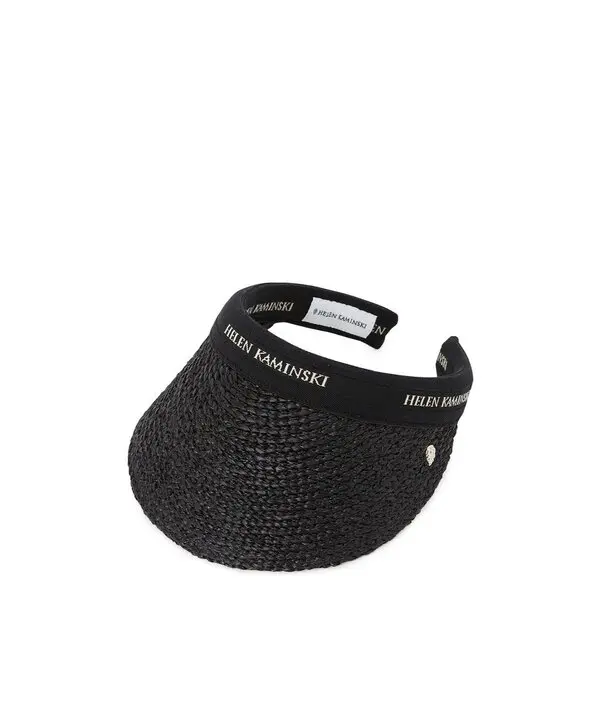 Helen Kaminski Logo Trim Visor Hat - Black