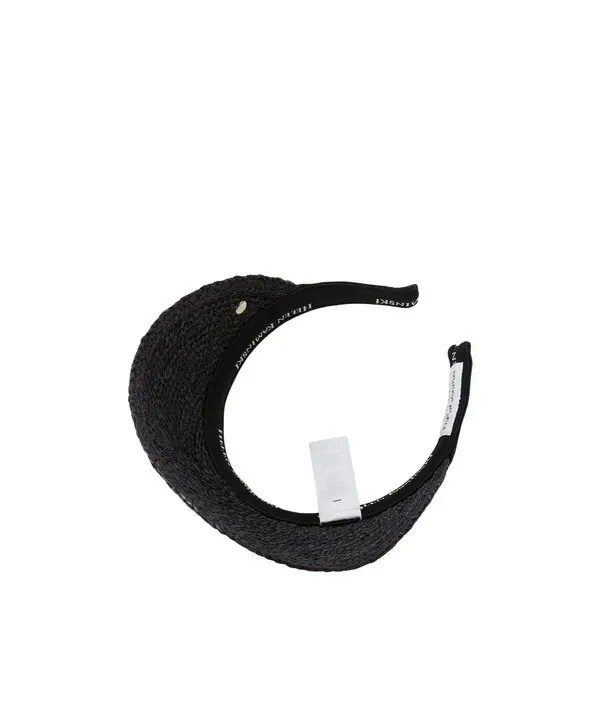 Helen Kaminski Logo Trim Visor Hat - Black