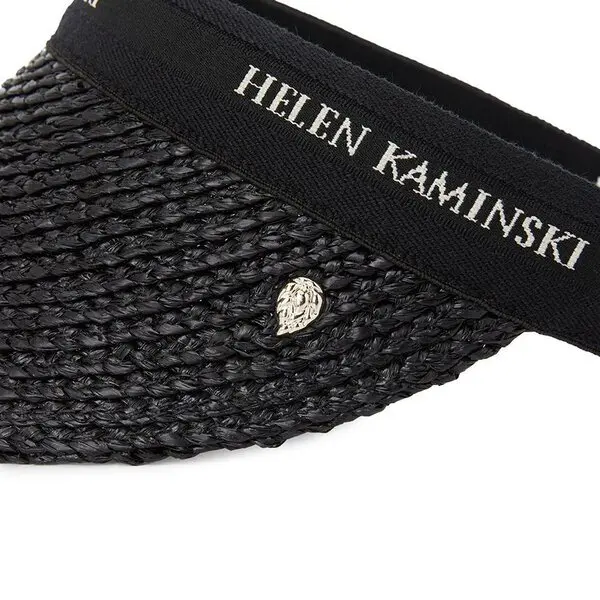 Helen Kaminski Logo Trim Visor Hat - Black