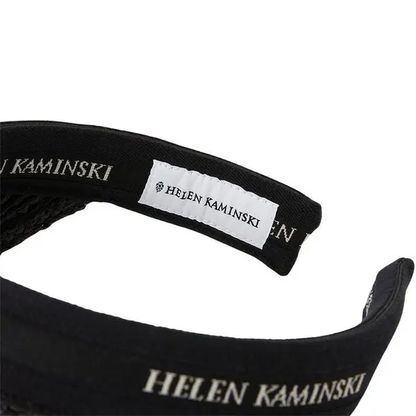 Helen Kaminski Logo Trim Visor Hat - Black