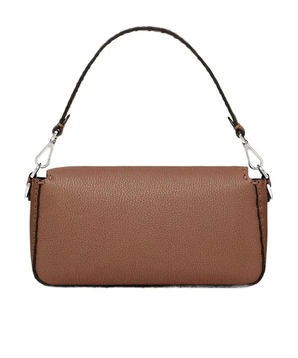 Fendi Medium Baguette Bag With Ff Buckle - Brown