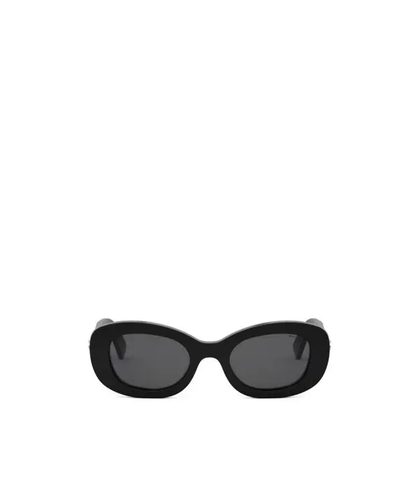 Bottega Veneta Oval Logo Sunglasses - Black