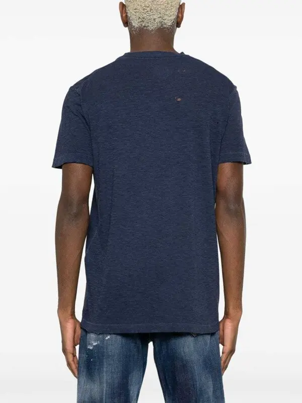 Dsquared2 Logo Printed Crewneck T-shirt - Blue