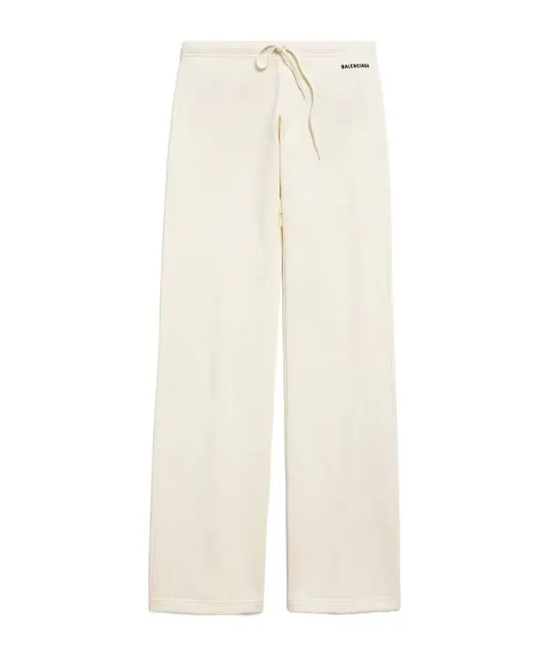 Balenciaga Logo Drawstring Joggers - Cream
