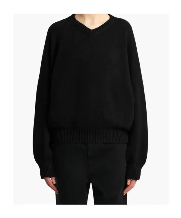 Khaite Long Sleeve V-neck Knit Sweater