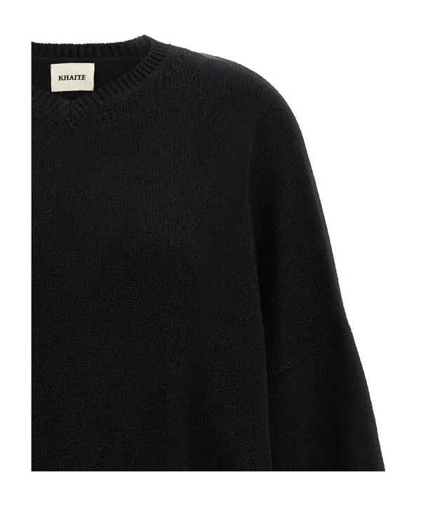 Khaite Long Sleeve V-neck Knit Sweater