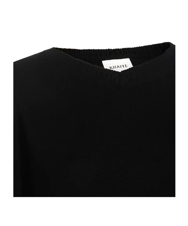 Khaite Long Sleeve V-neck Knit Sweater