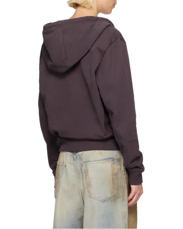 Casablanca Embroidered Logo Drawstring Hoodie - Brown