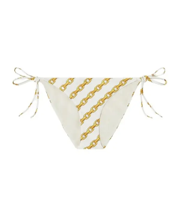 Versace Printed Bikini Bottoms - White