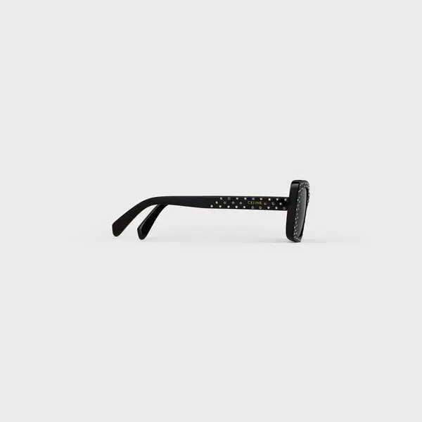 Celine Square Acetate Sunglasses With Crystal Embellishments