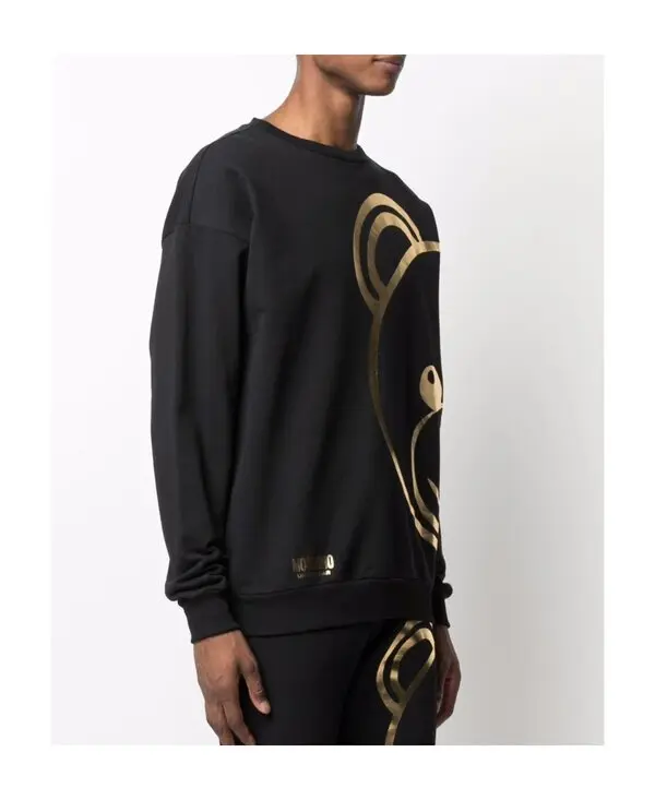 Moschino Metallic Bear Print Sweatshirt