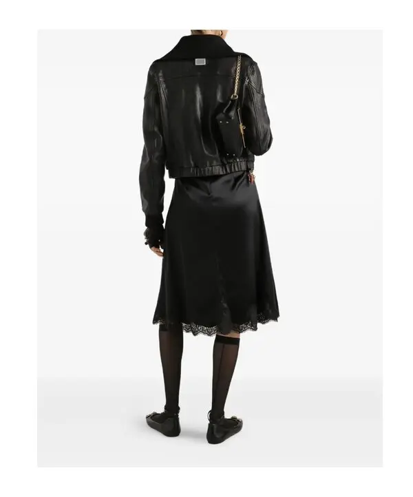 Dolce & Gabbana Leather Bomber Jacket