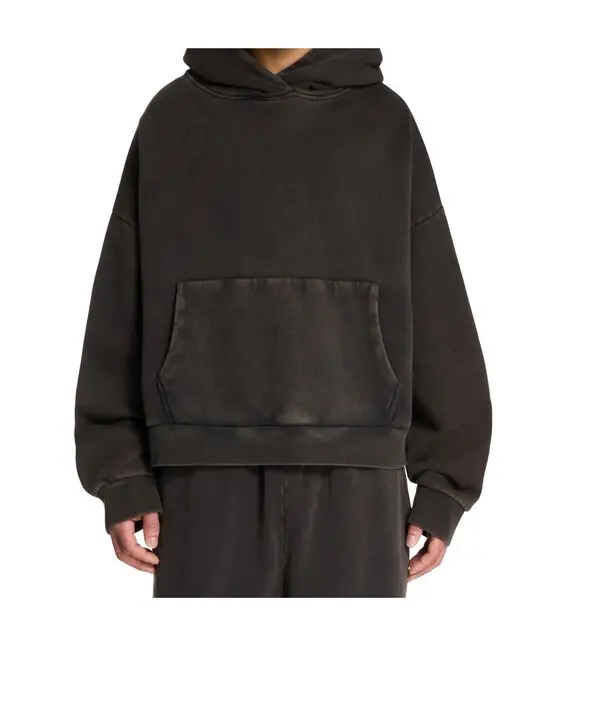 ENTIRE STUDIOS Faded Cotton Hoodie - Black