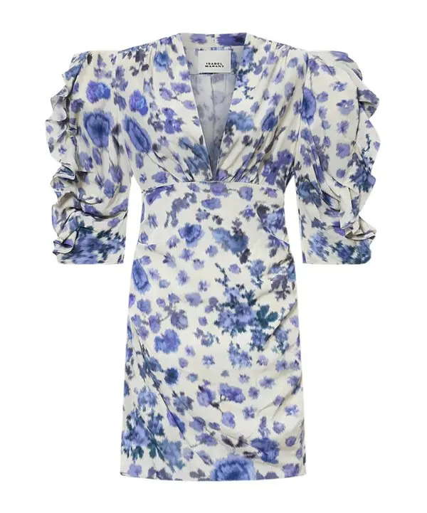Isabel Marant Étoile Doris Dress With V-neck And Ruffled Sleeves